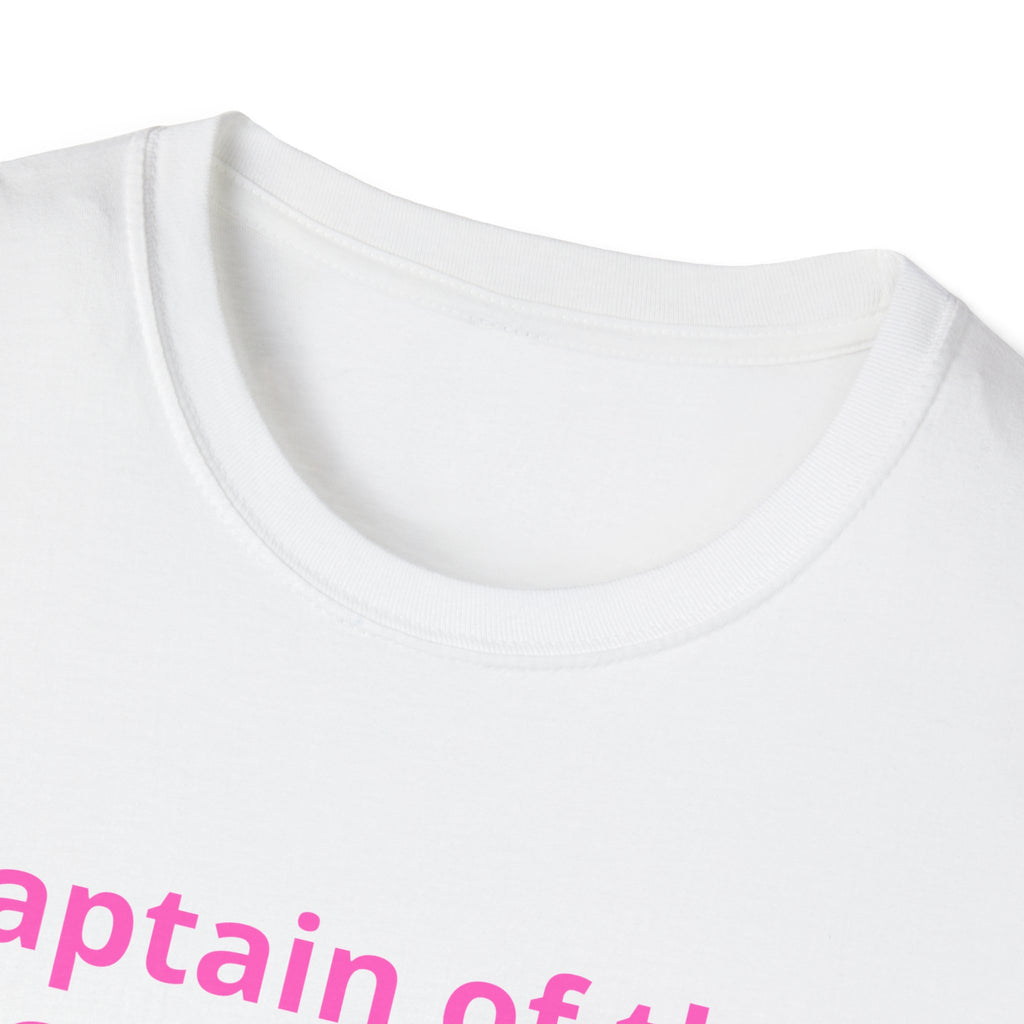 Captain of the Bossnoeul Ship T-Shirt — Graphic Tee with Pink Text ...